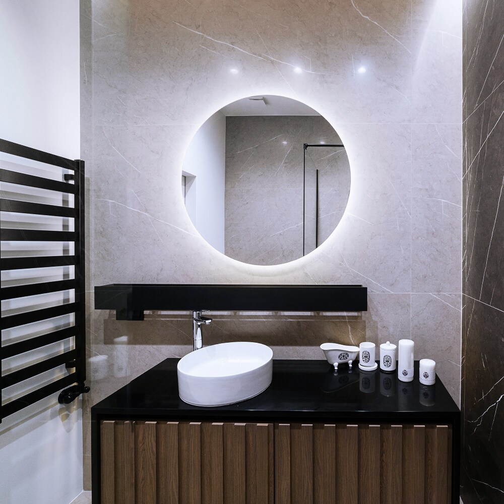 Miroir salle de bain rond avec led fi 100 cm - Miromat.fr